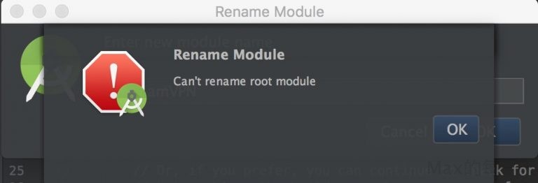 [Android] can’t rename root module – Max的程式語言筆記