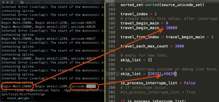 FontForge script debug – Max的程式語言筆記